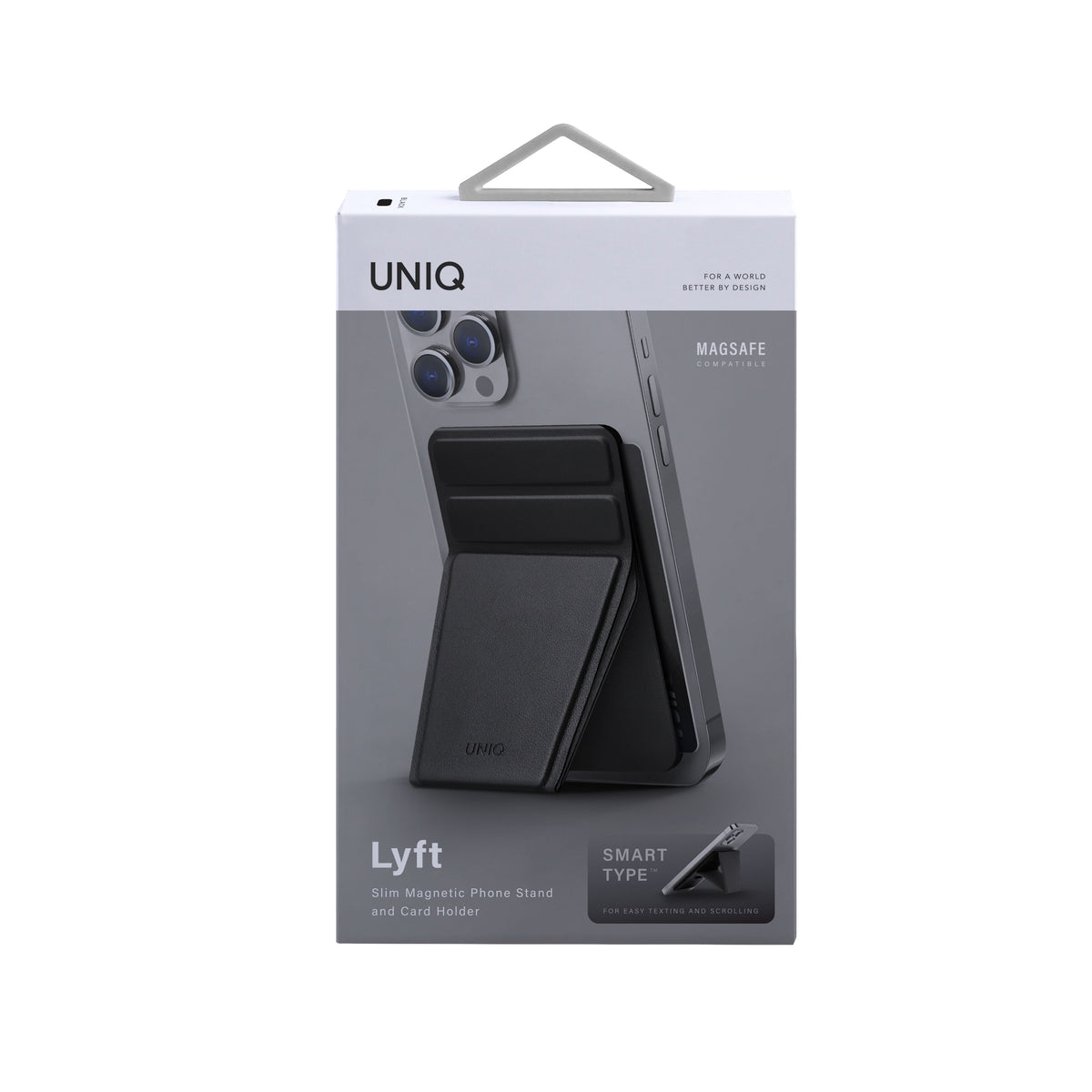 Uniq Lyft Slim Magnetic Phone Stand / Grip and Card Holder Case - Blac ...